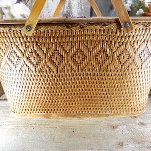 Vintage Picnic Basket, Hey Boo Boo, - Etsy
