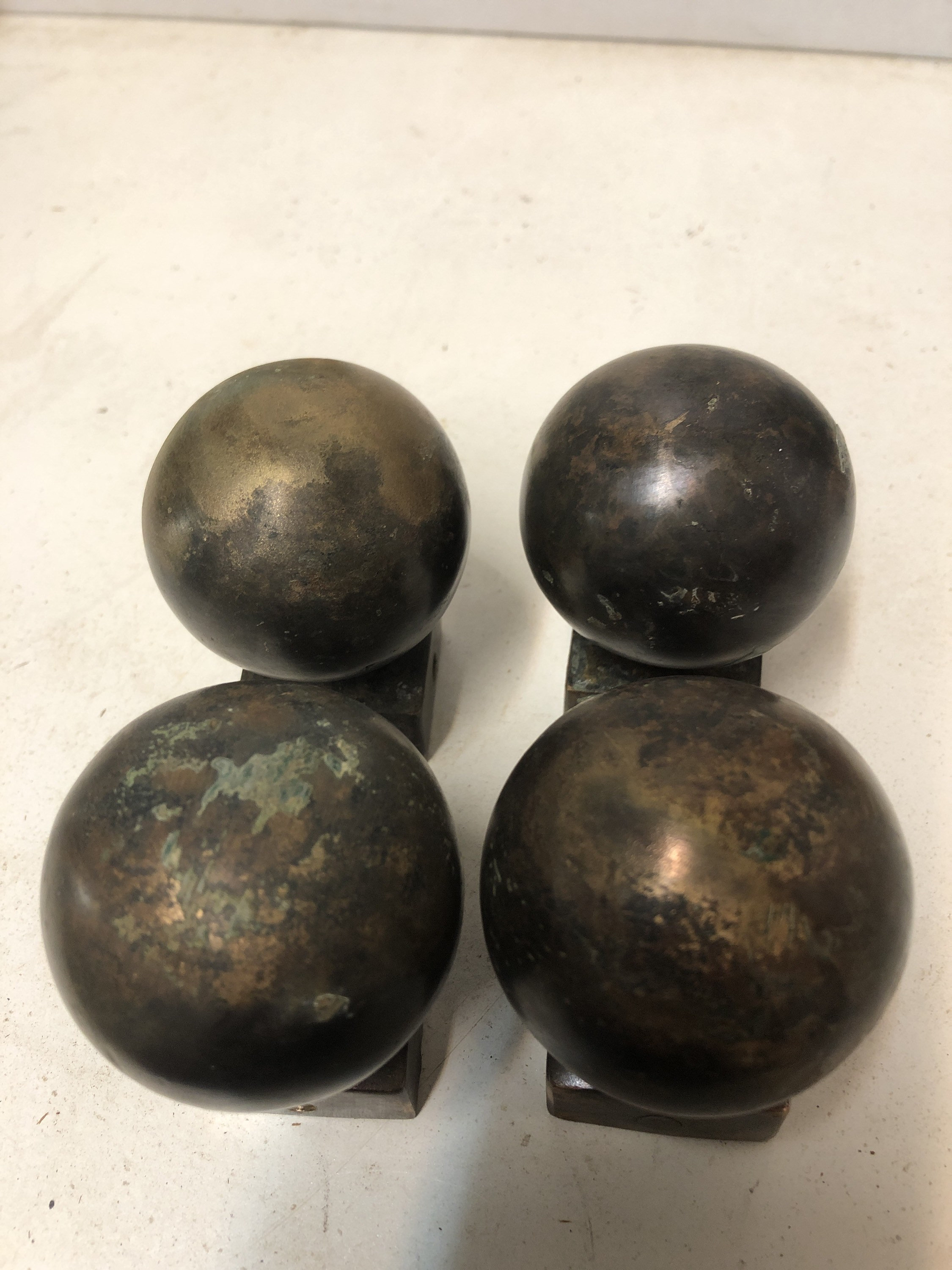 Vintage Solid Brass Gate Caps Fence Caps Heavy - Etsy