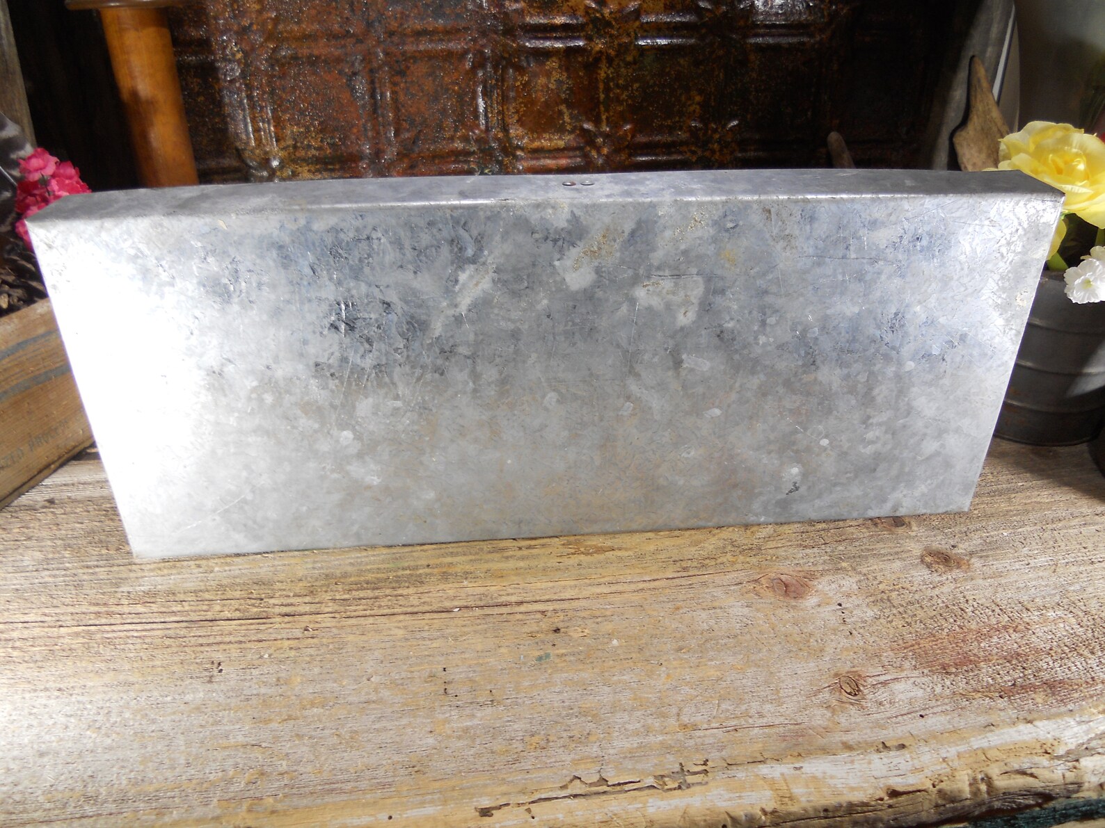 Vintage Antique Metal Tool Box Tray Rusty Galvanized Patina. - Etsy