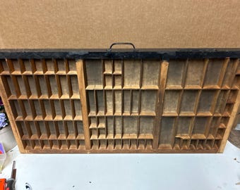 Letter Press Tray/printer Drawer. Cleaned, Wood Display, Thimbles ...