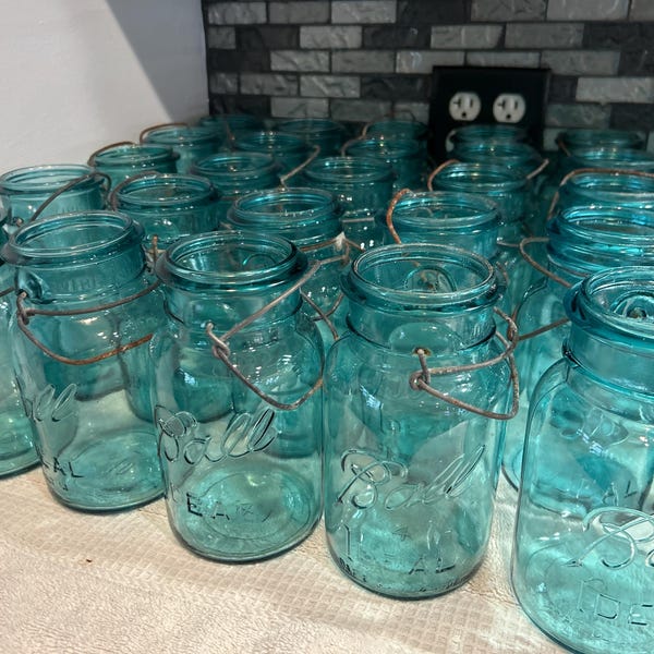 Blue Ball Jars - Etsy