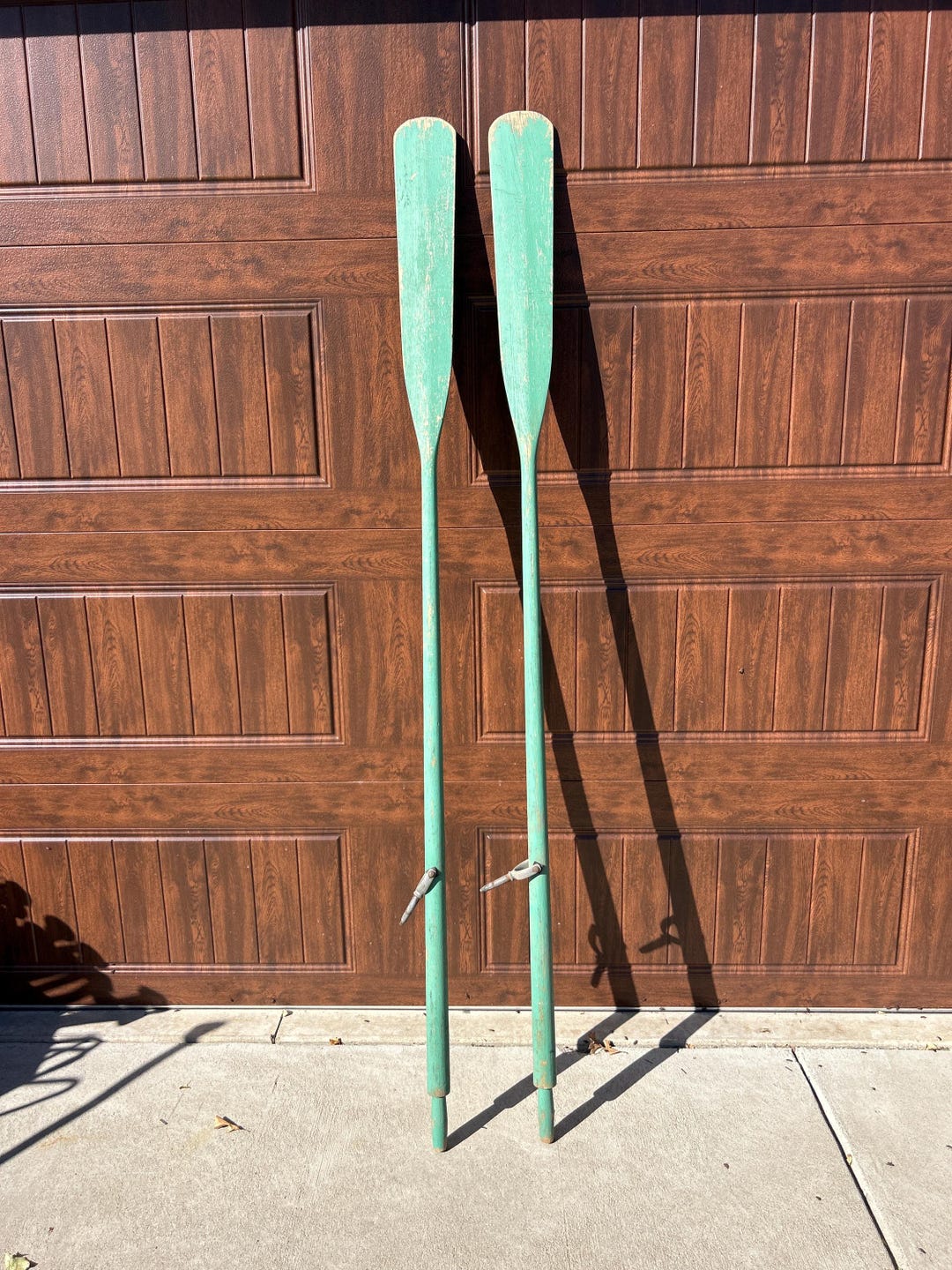 Old Row Boat Oars One Pair Distressed Green 84 Inches - Etsy