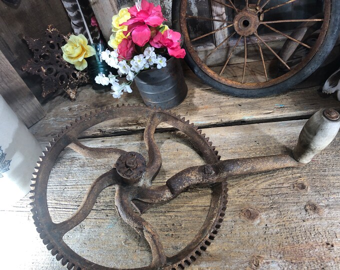 Vintage Industrial Salvage, Steampunk, Metal Gear Sprocket, Farm ...