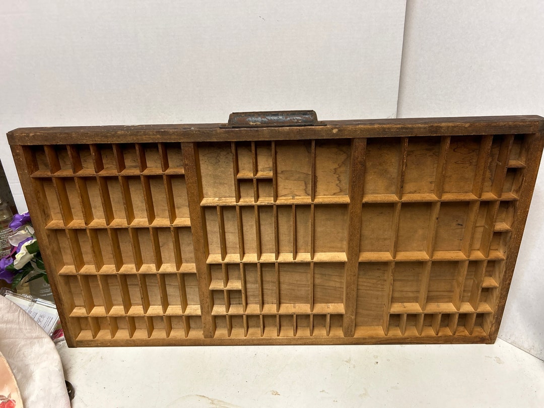 Antique Printers Drawer, Letterpress Tray. Wood Display - Etsy