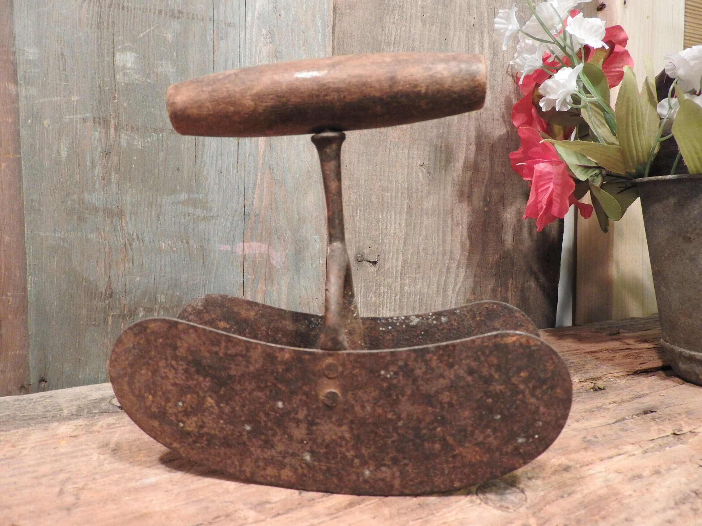 Primitive Wood Handle Two Blade Food Chopper | Etsy