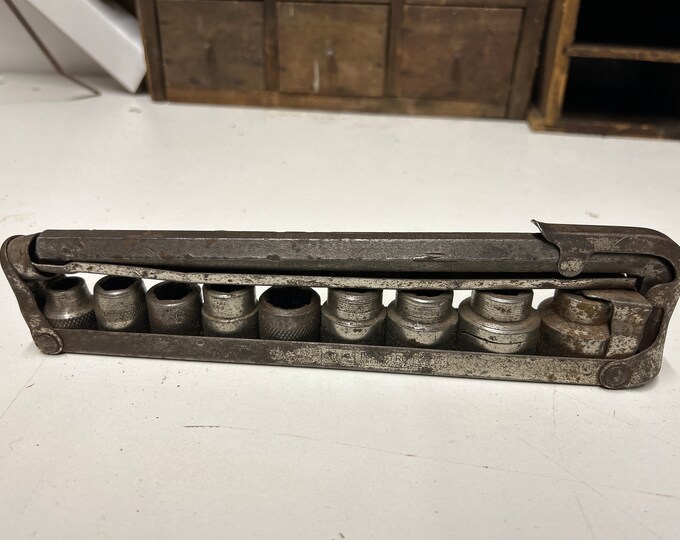 Antique Socket Set, Vintage Tools, Ratchet, Indestro - Etsy