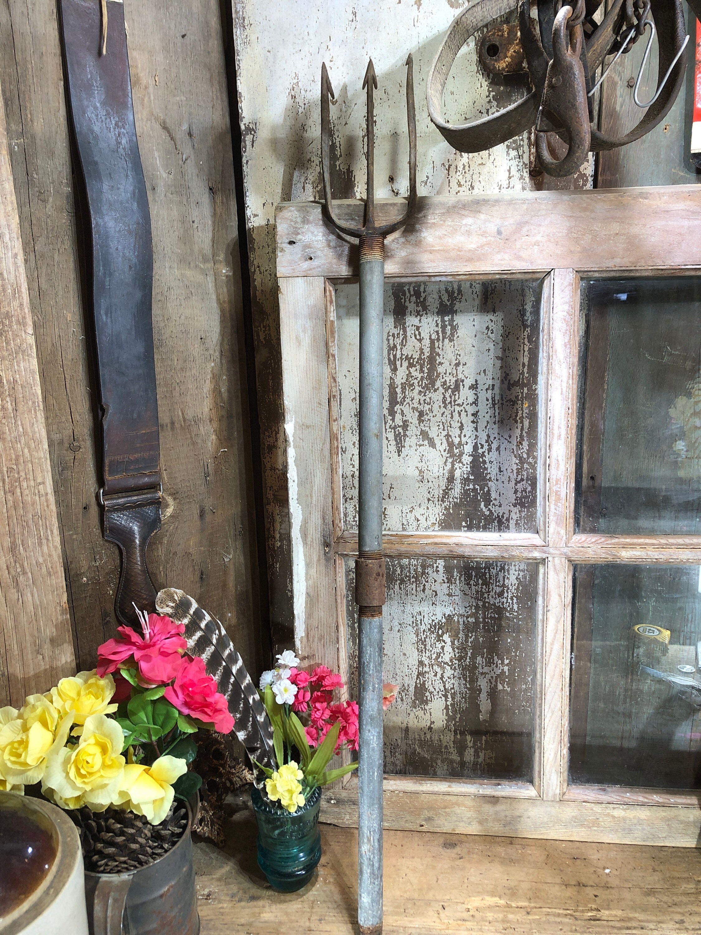 Vintage Fishing Spear..wall Art...spear Fishing Industrial - Etsy