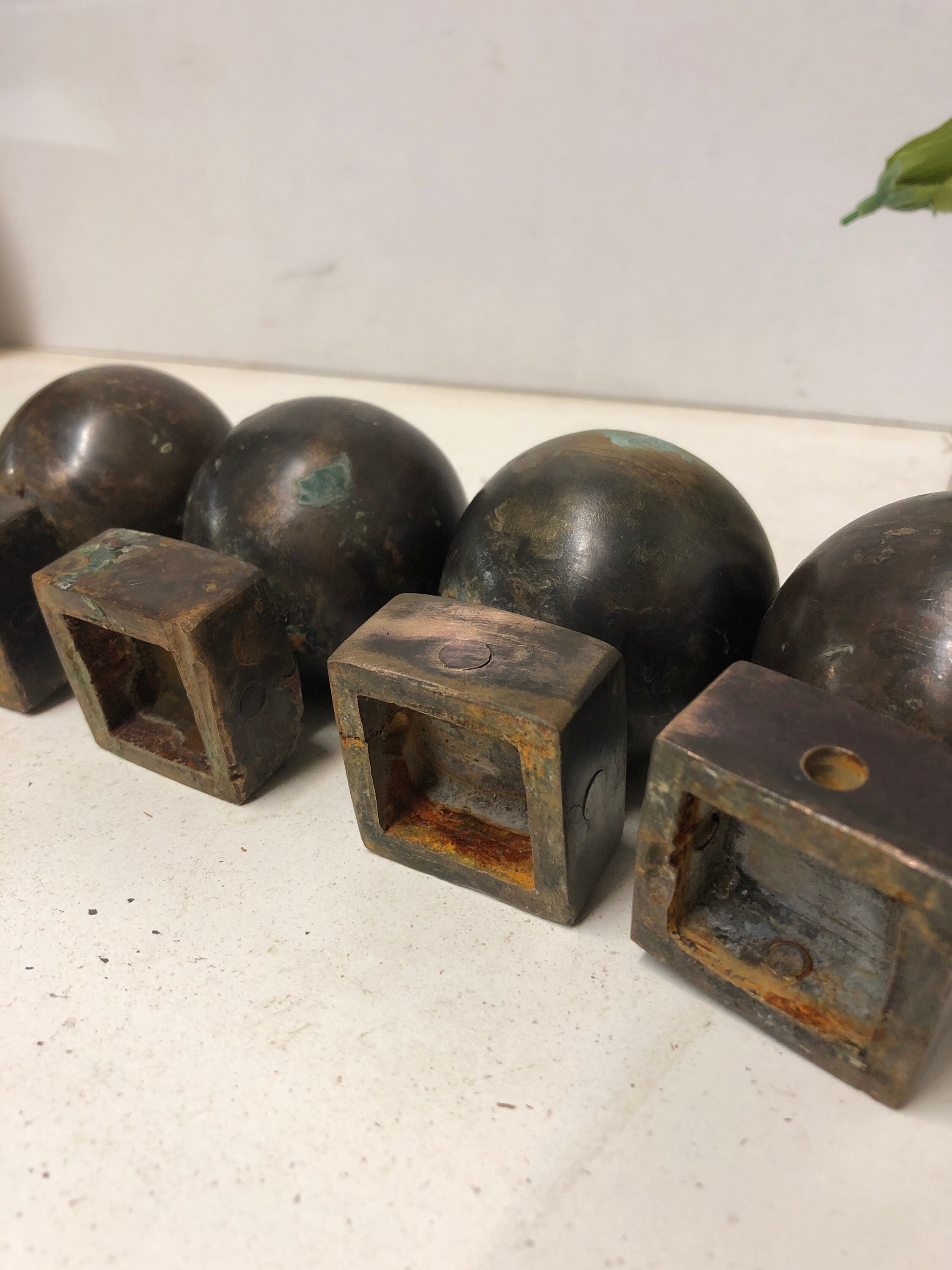 Vintage Solid Brass Gate Caps Fence Caps Heavy - Etsy