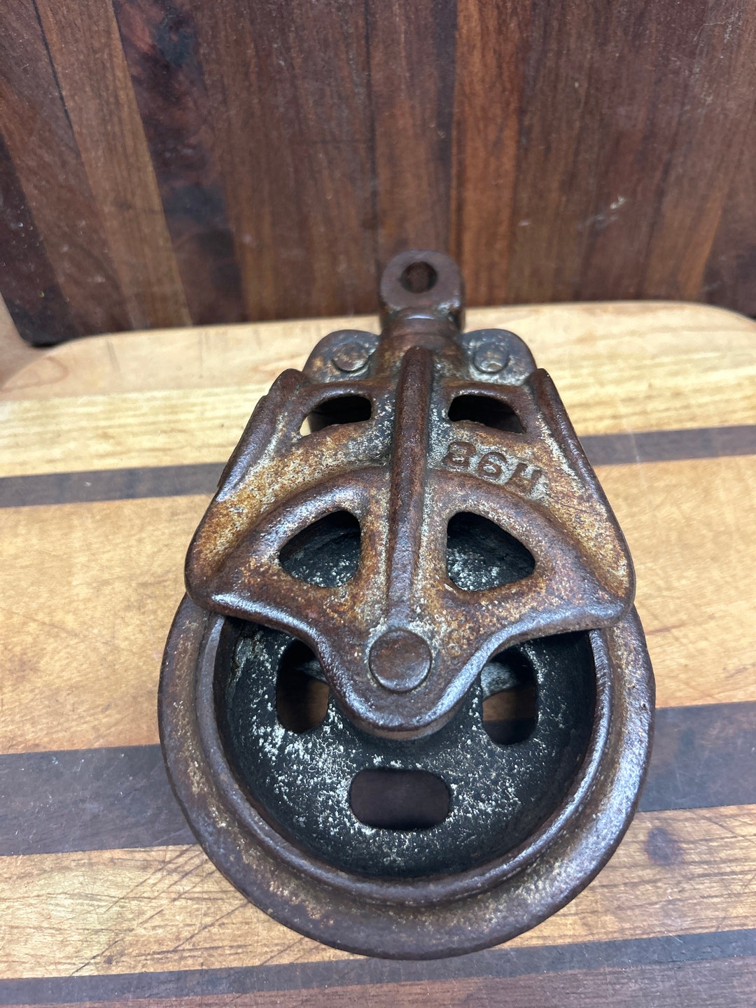 Antique Pulley, Industrial Cast Iron Pulley, Chain/rope Pulley, - Etsy