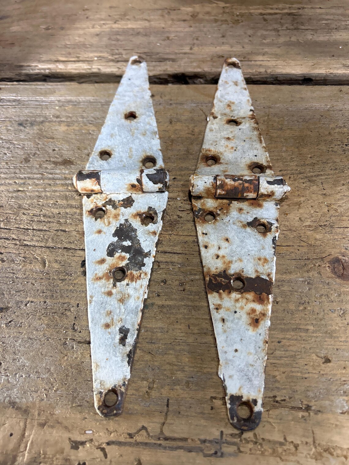 Vintage Antique Rusty Architectual Salvage Door Gate Barn Hinges. Pair ...