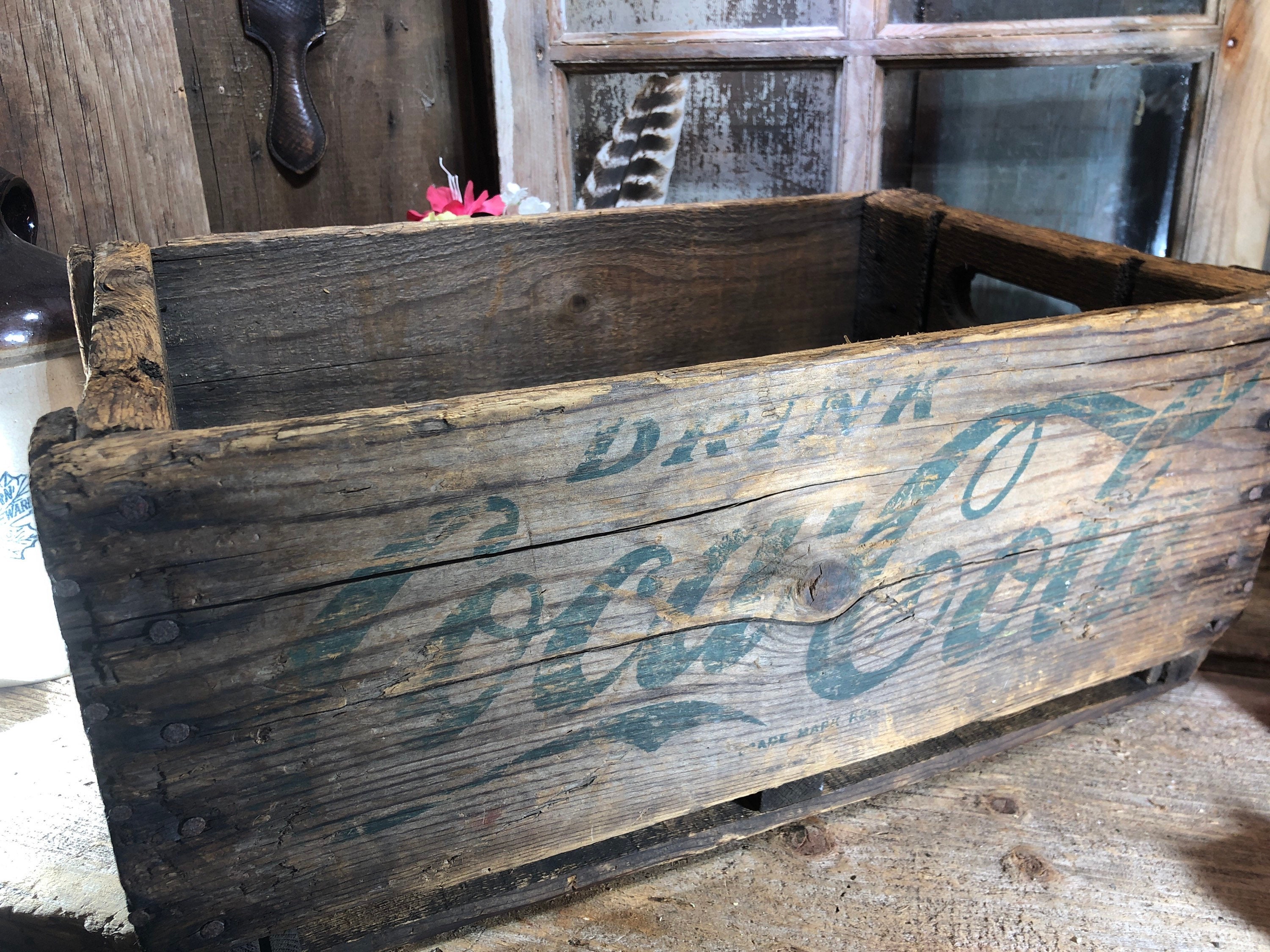 Coke. Coca Cola Wood Crate Wooden Box cleaned Shelf - Etsy