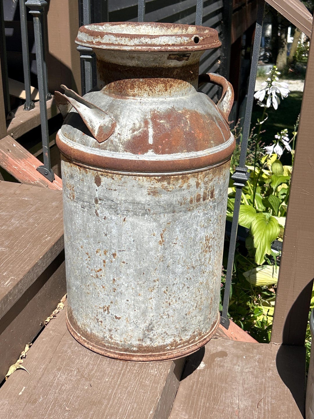 Vintage 10 Gallon Milk Can Syrup Bucket.... Farm Salvage. Garden ...
