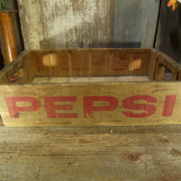 Vintage Pepsi Cola Wooden Box - Etsy