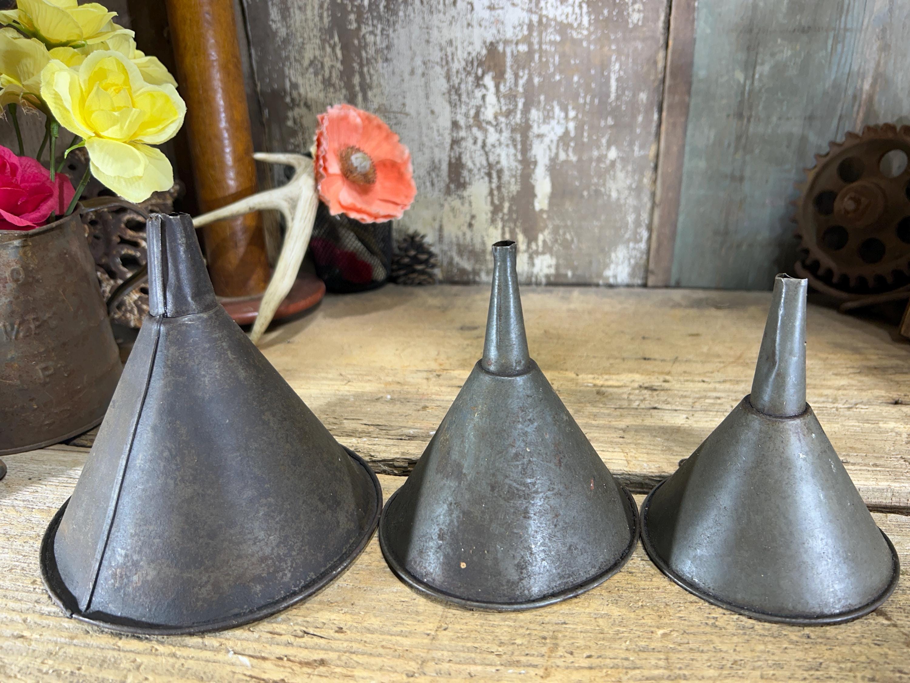 Vintage Galvanized Tractor Funnel