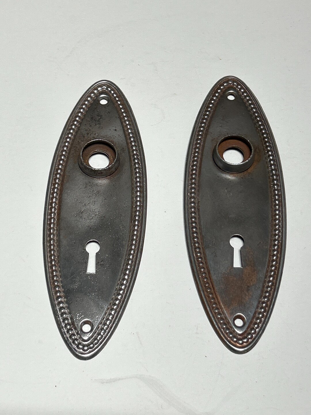 Victorian Copper/metal Base Plate Door Knob, Door Handles Back Plate - Etsy