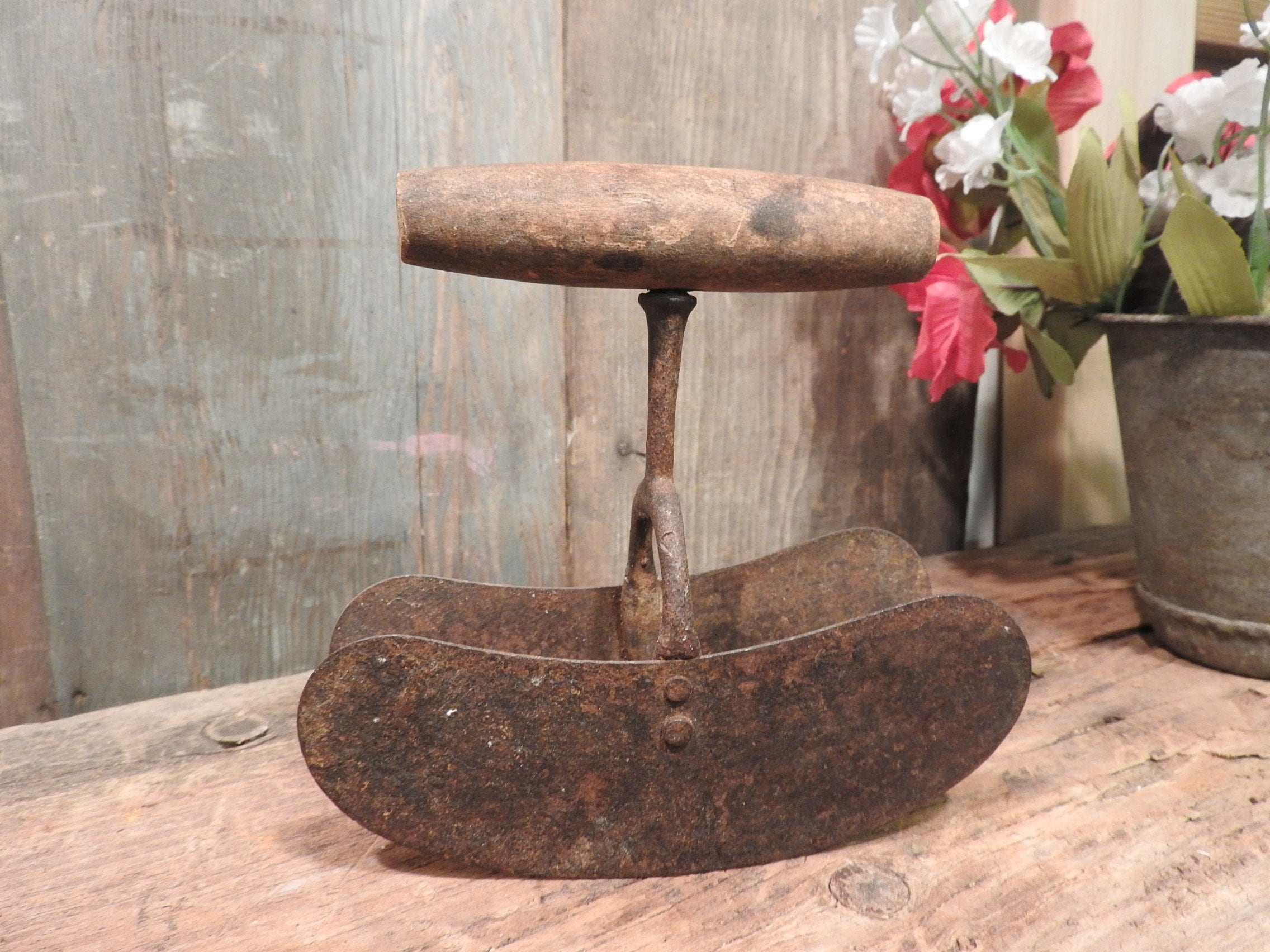 Primitive Wood Handle Two Blade Food Chopper | Etsy