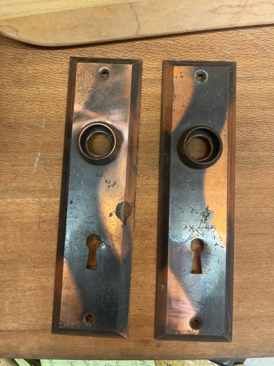 Victorian Authentic Metal Base Plates Door Knob, Door Handles Back ...