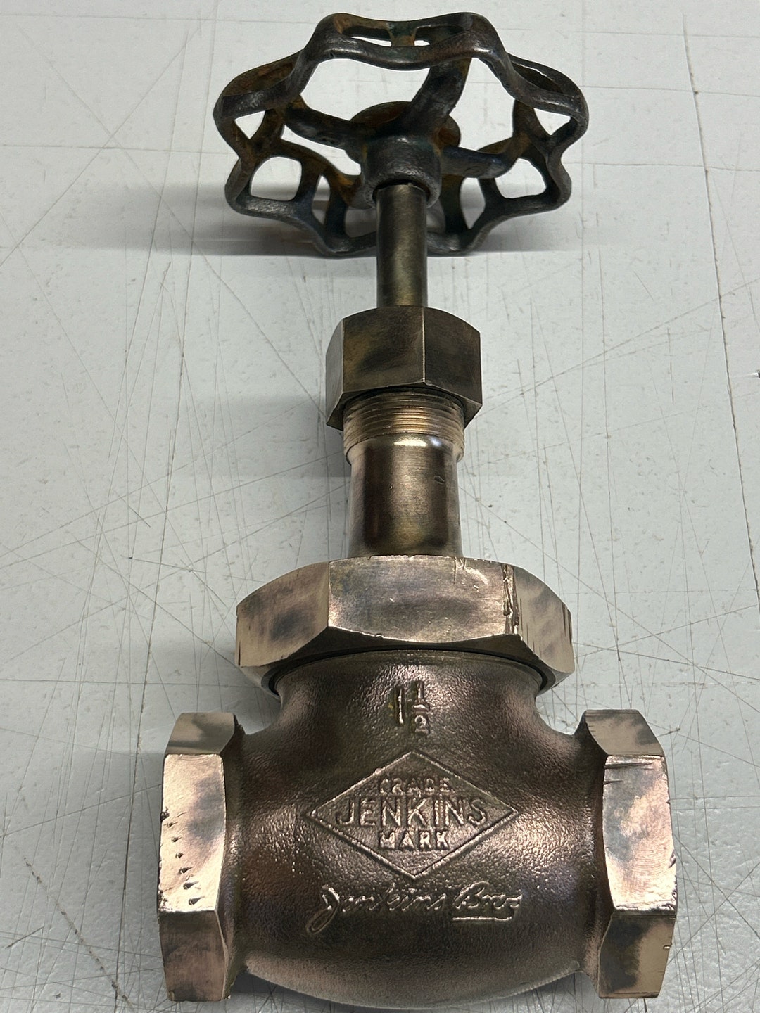 Vintage Steampunk, Valve ,JENKINS 1-1/2”. Made in USA Industrial Brass ...