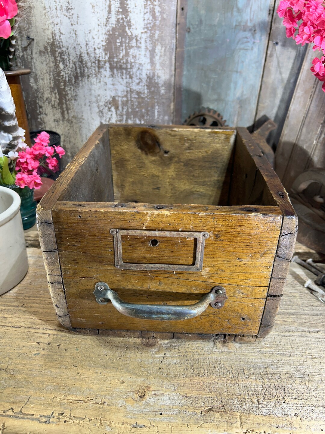 Vintage Wood Crate, Box. Recycle, Wood Box, Antique Drawer - Etsy