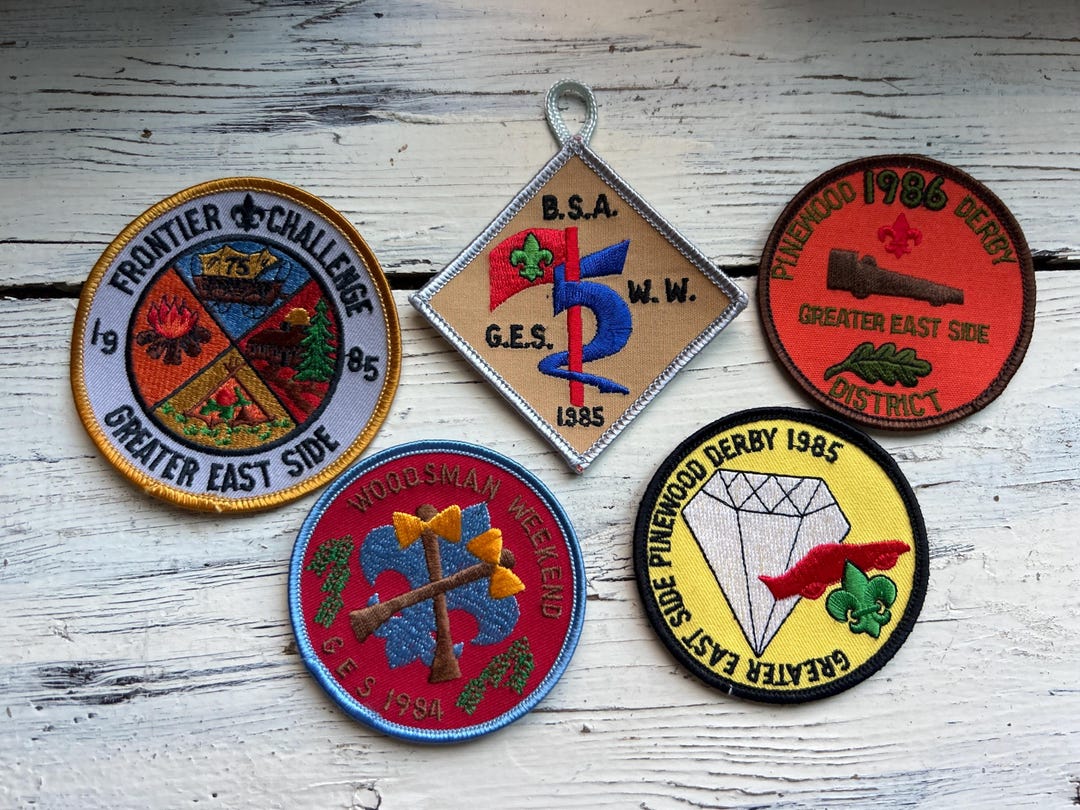 BSA ,cub Scouts,boy Scout Patches, Frontier Challenge,pinewood Derby, 5 ...