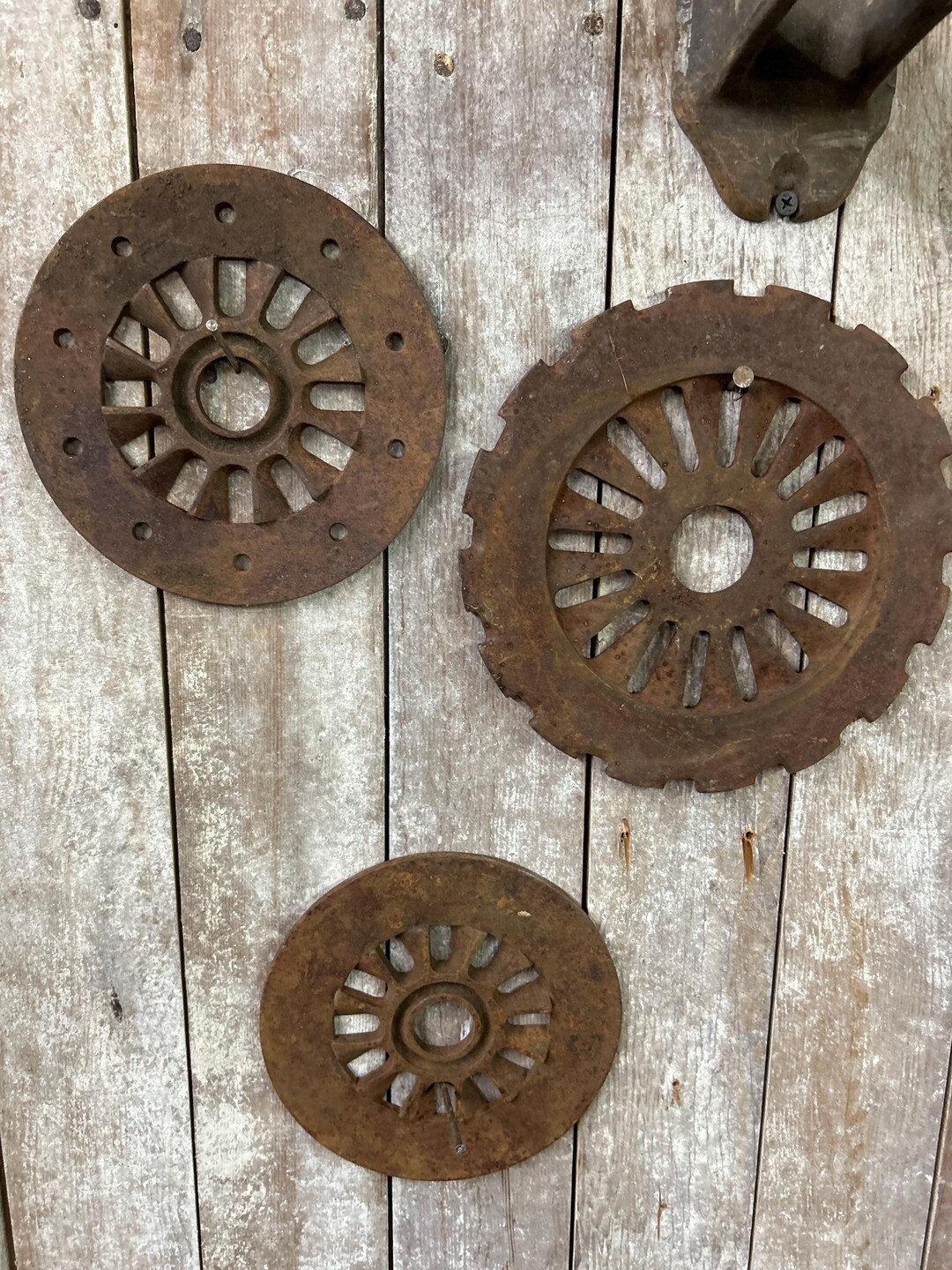 Vintage Industrial Salvage,3 , Metal Gear Sprockets, Farm Salvage ...