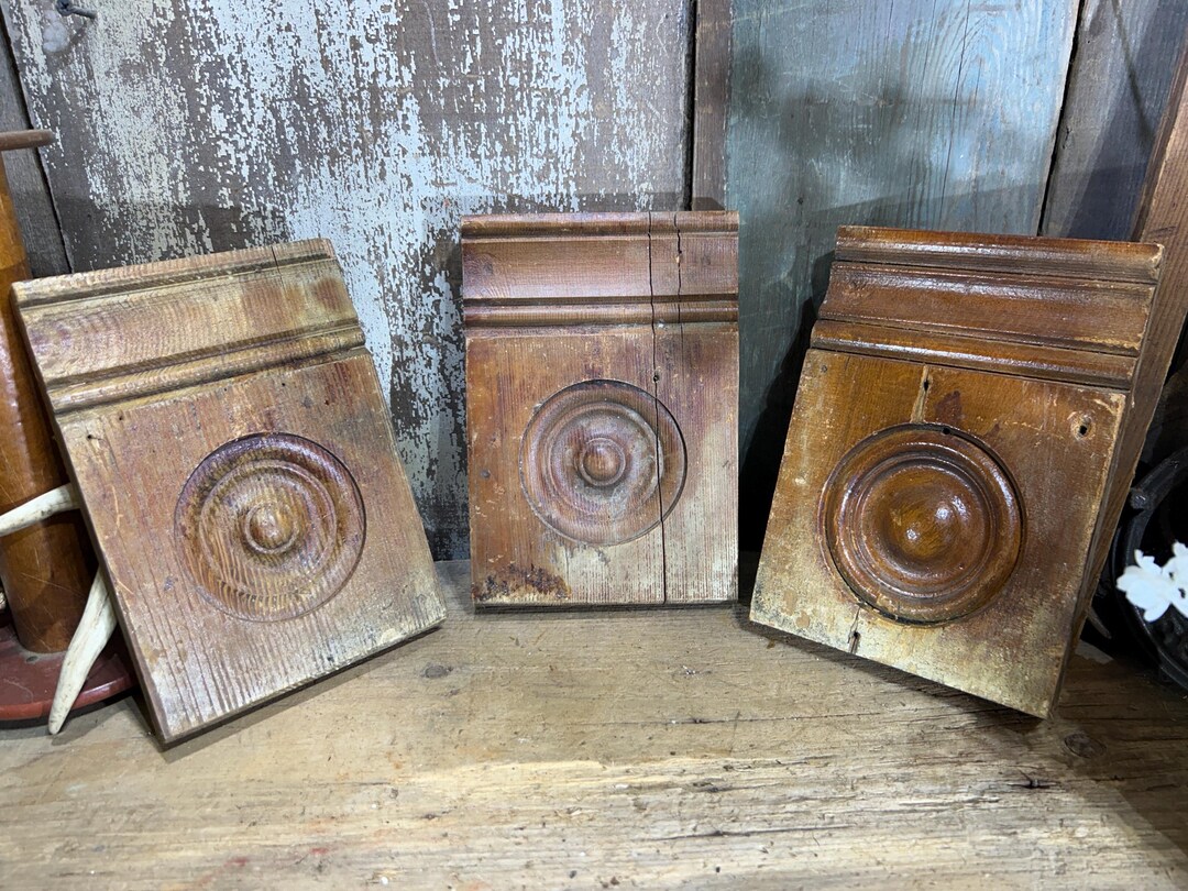 3 Victorian Plinth Block, Rosette Trim , Door Trim, Oak Casing - Etsy