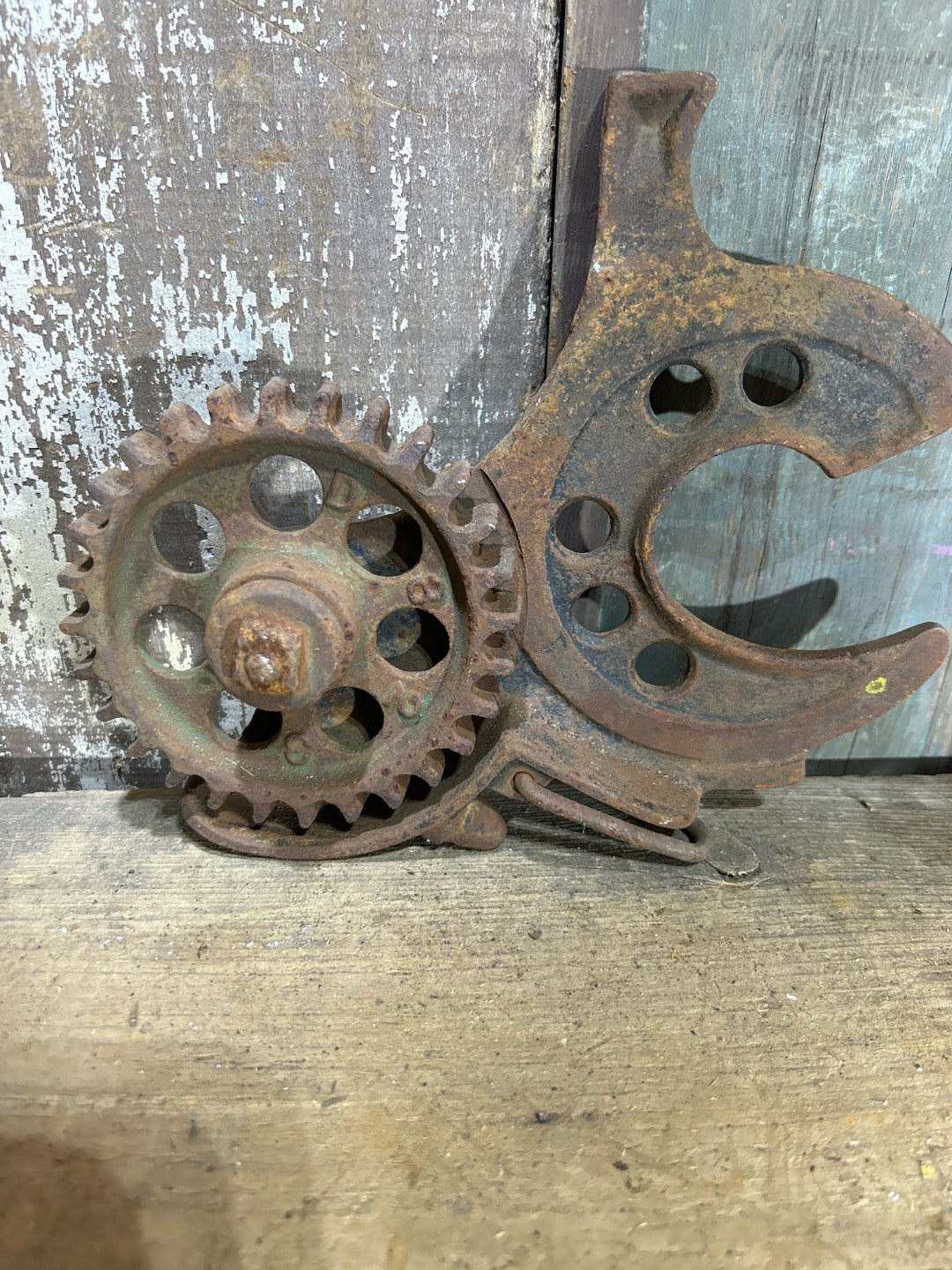 Vintage Industrial Salvage, Steampunk, Metal Gear Sprocket, Farm ...