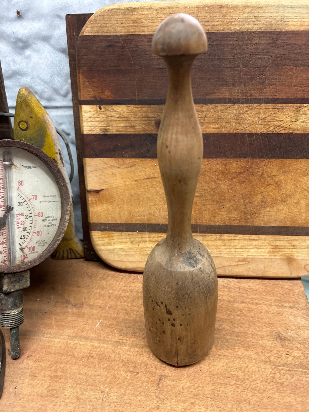 Vintage Wooden Masher, Primitive Farmhouse Kitchen - Etsy