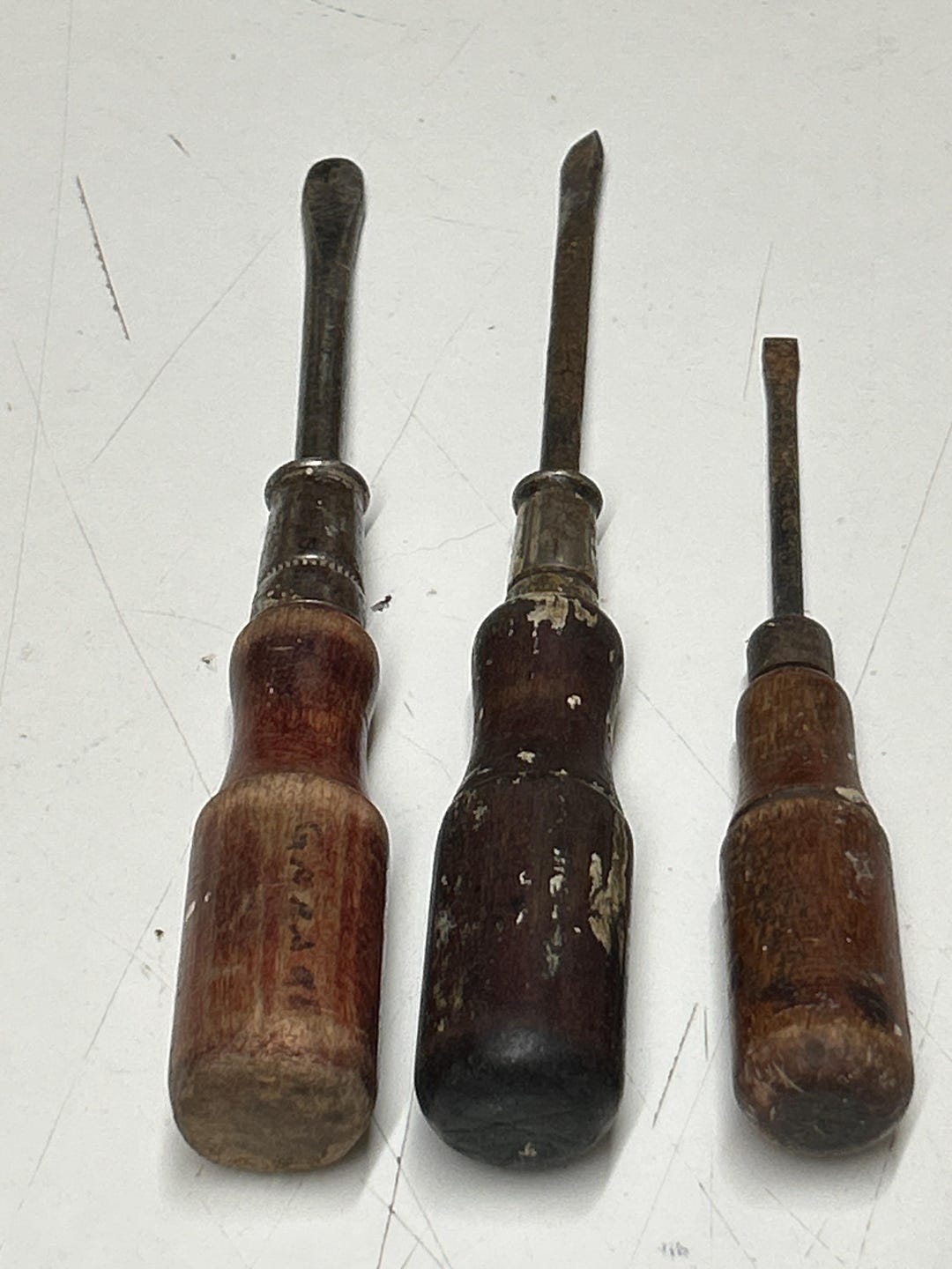 Vintage Wood Screwdrivers Hickory Handle, Flat, Woodworking - Etsy