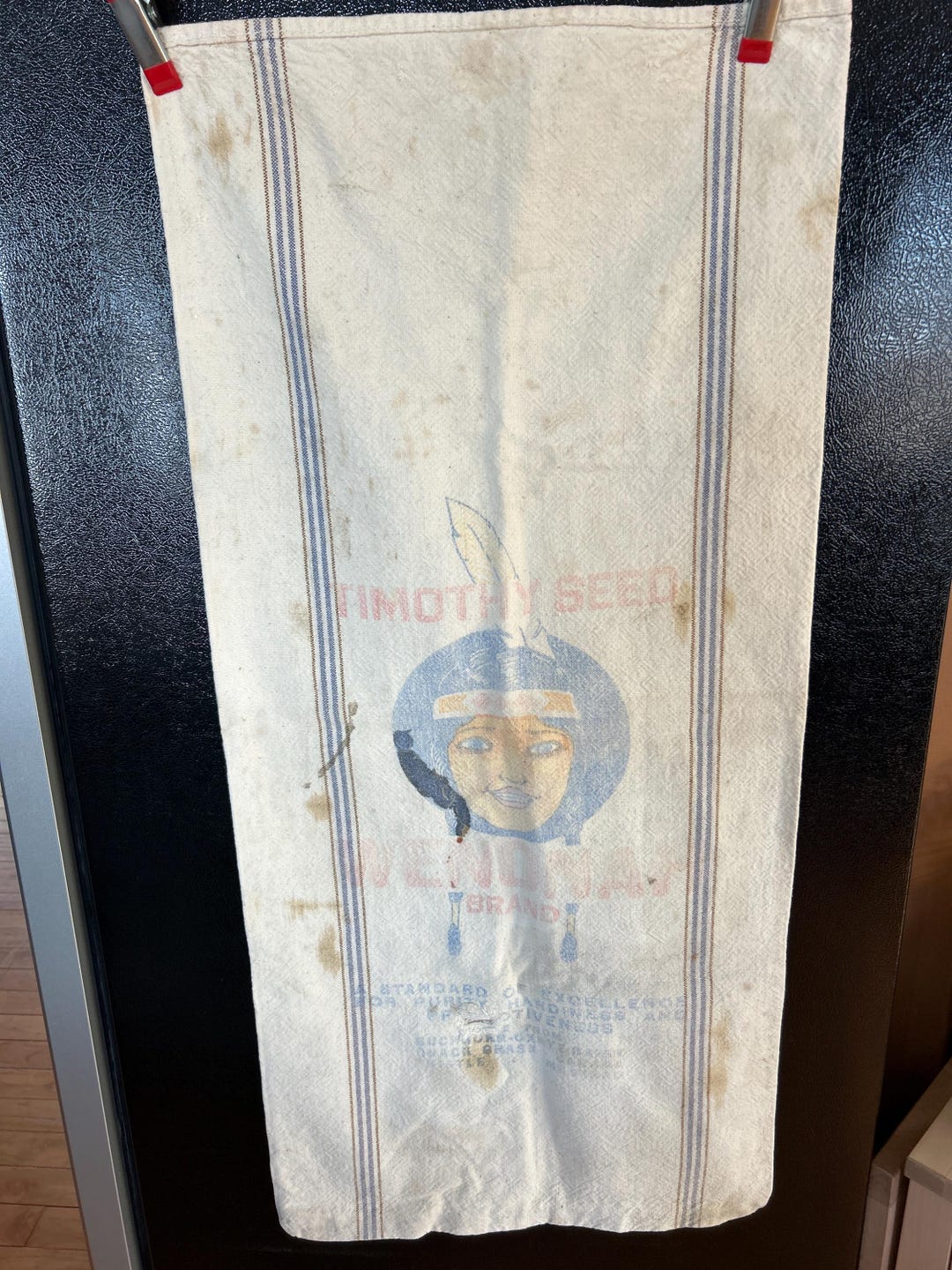 Vintage Fulton "a" Seamless Burlap Sack, Timothy Seed, - Etsy