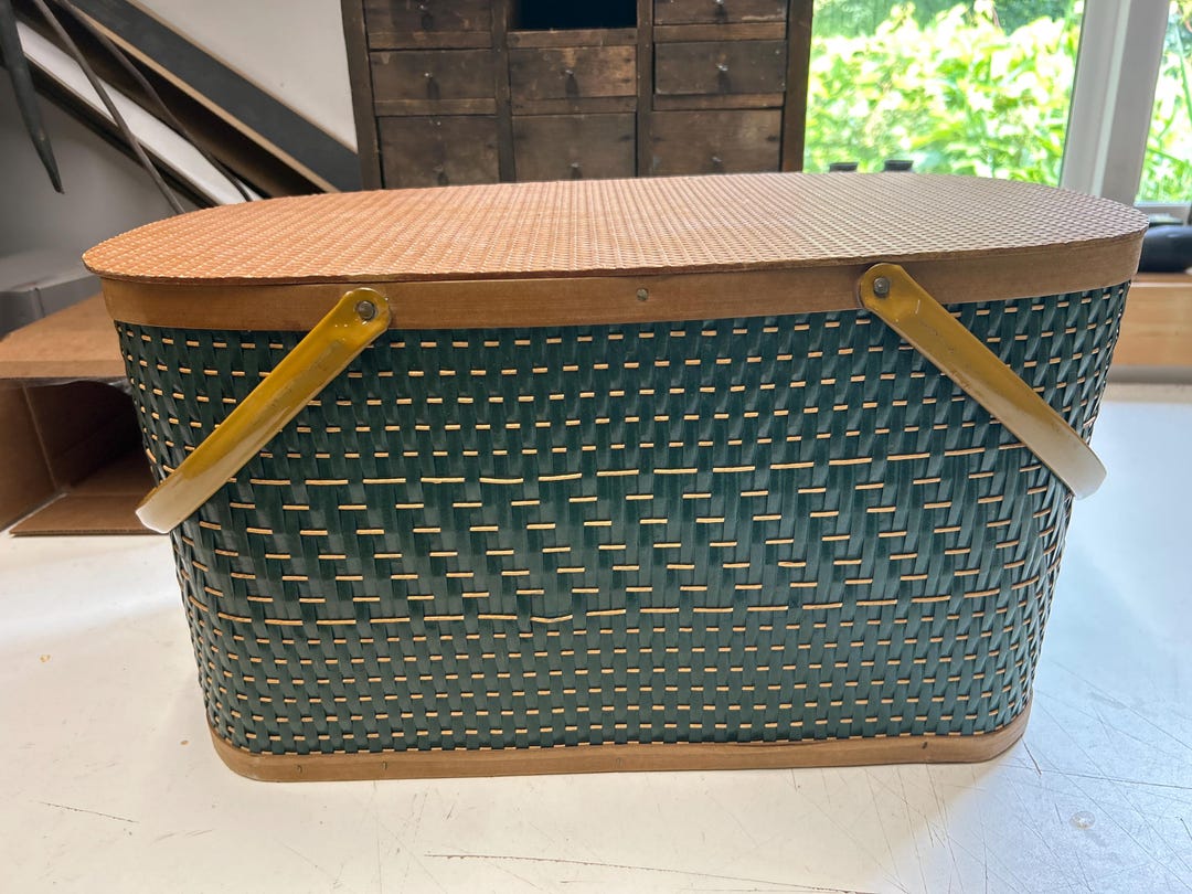 Vintage Picnic Basket .hey BOO BOO. How About a Picnic Basket - Etsy