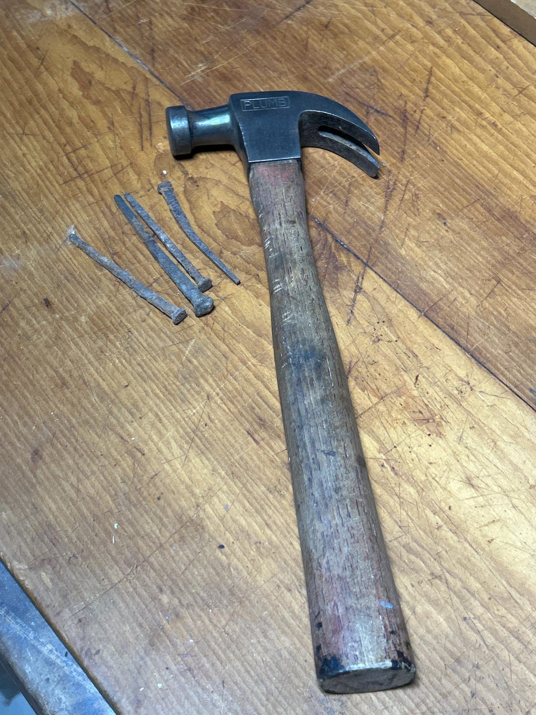 Vintage PLUMB Claw Hammer, Hickory Handle, Carpenter, Woodwork - Etsy