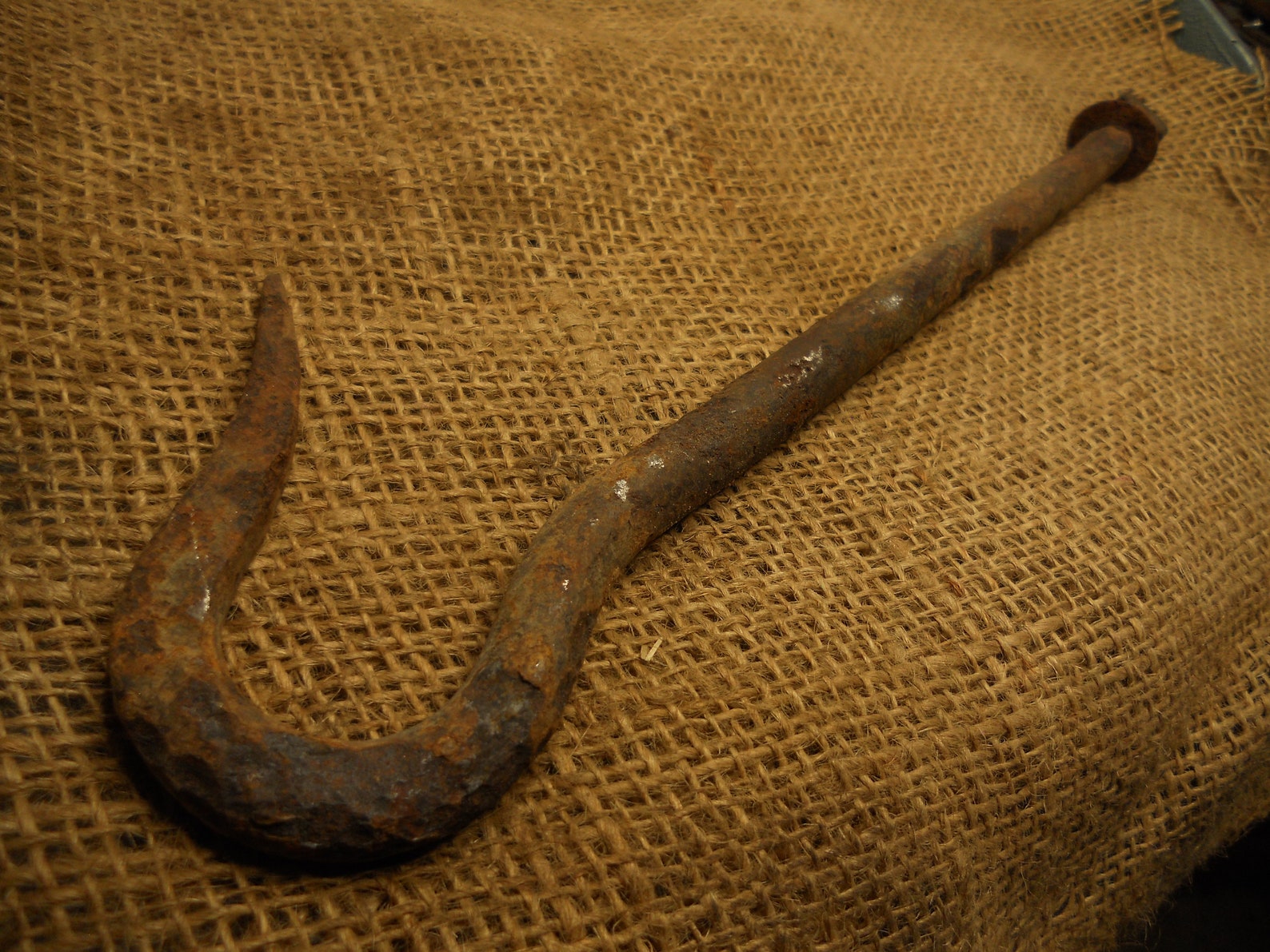 Vintage Old Hook . Forged Blacksmith Hook.. Threaded. - Etsy