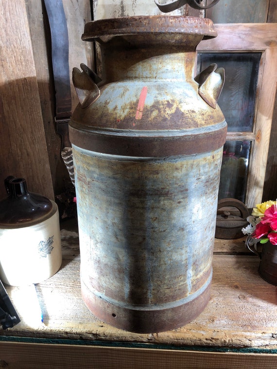 Vintage 10 Gallon Milk Can .barn.. Farm Salvage. Garden - Etsy