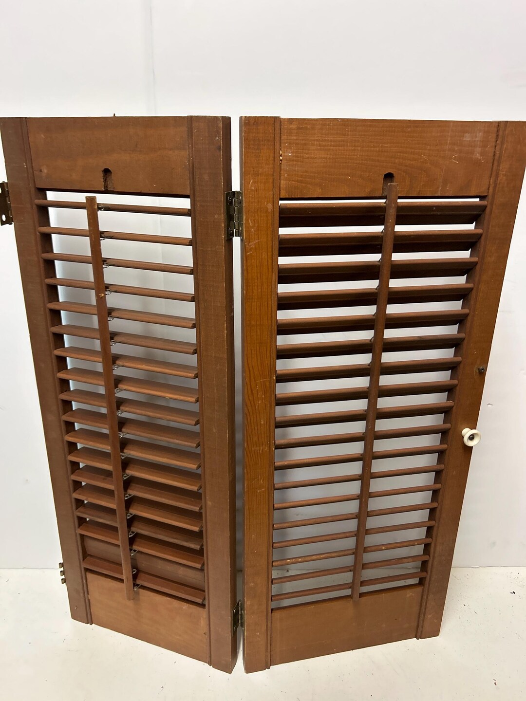 Vintage Pair Used Window Shutters. 24” High X 9” Each, 18” Wide Total ...