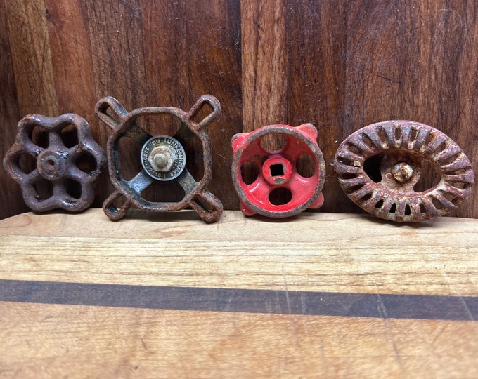 4 Vintage Valves Handles, Faucet Knobs,crafts - Etsy