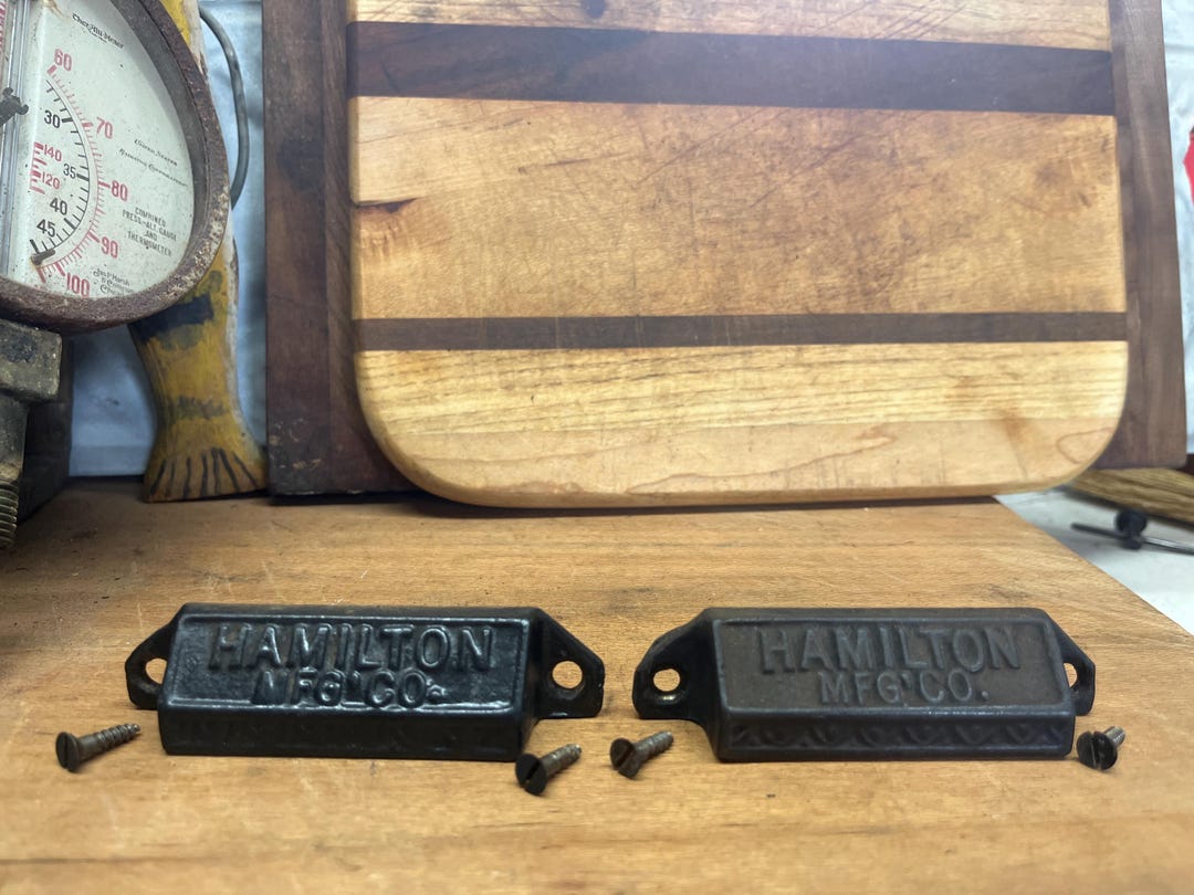 2 Antique Printer Drawer Hamilton Pulls, Knobs,handles 1869 Era - Etsy
