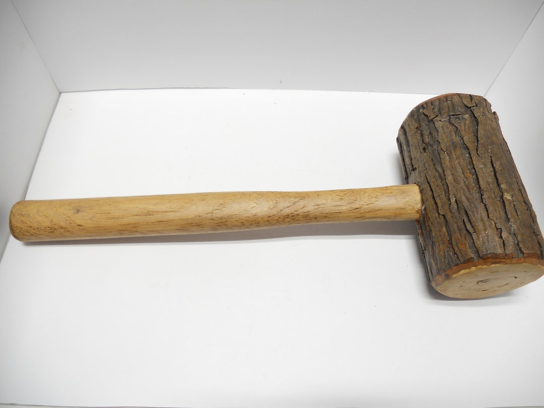 Vintage Wood Mallet, Straight From the Tree. Cabon Decor - Etsy