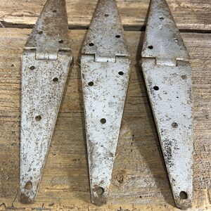 3 Vintage Antique Rusty 16" Architectual Salvage Door Gate Barn Hinges ...