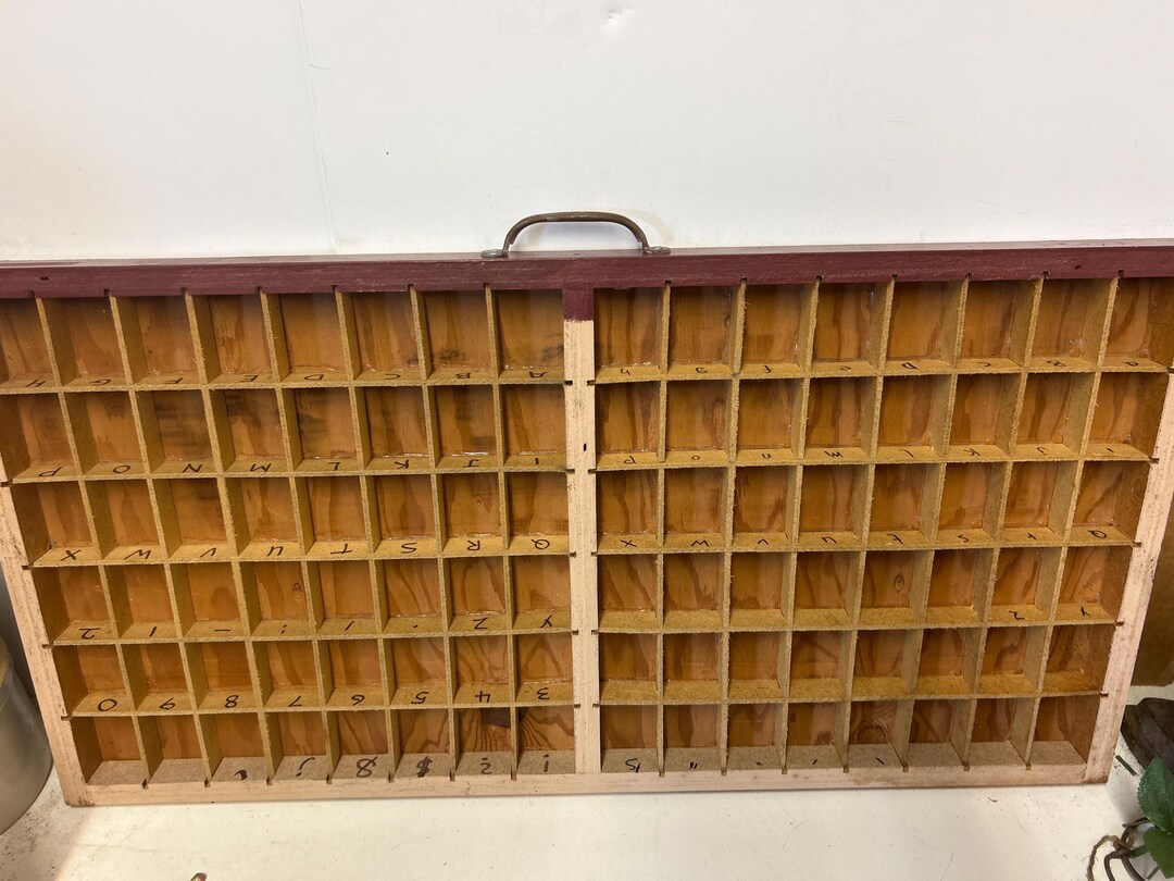 Letter Press Tray/printer Drawer. Cleaned, Wood Display - Etsy