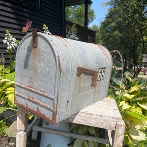 Vintage Large Galvanize Farm House Mailbox - Etsy