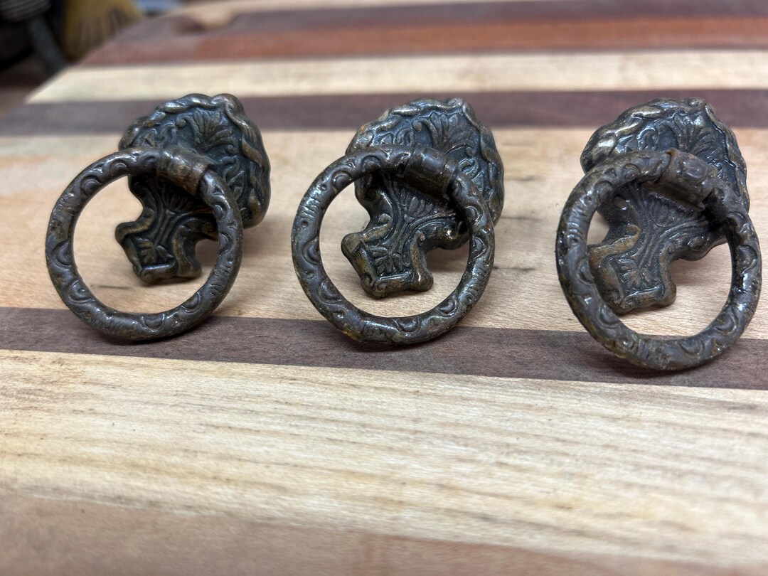 Victorian Cabinet Pulls Handles 3 Knobs 1800s, Brass - Etsy