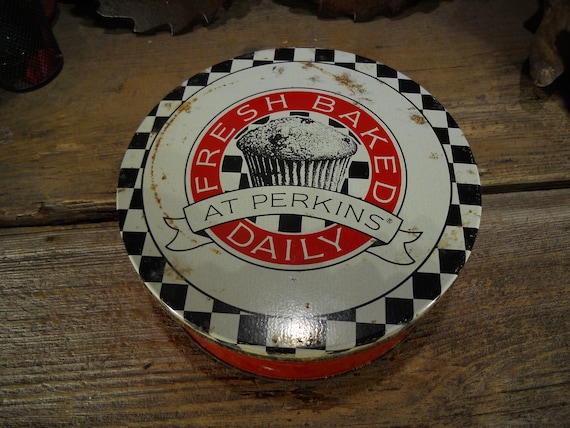 Vintage Perkins Bakery Tin Fruit Cake Tin. | Etsy