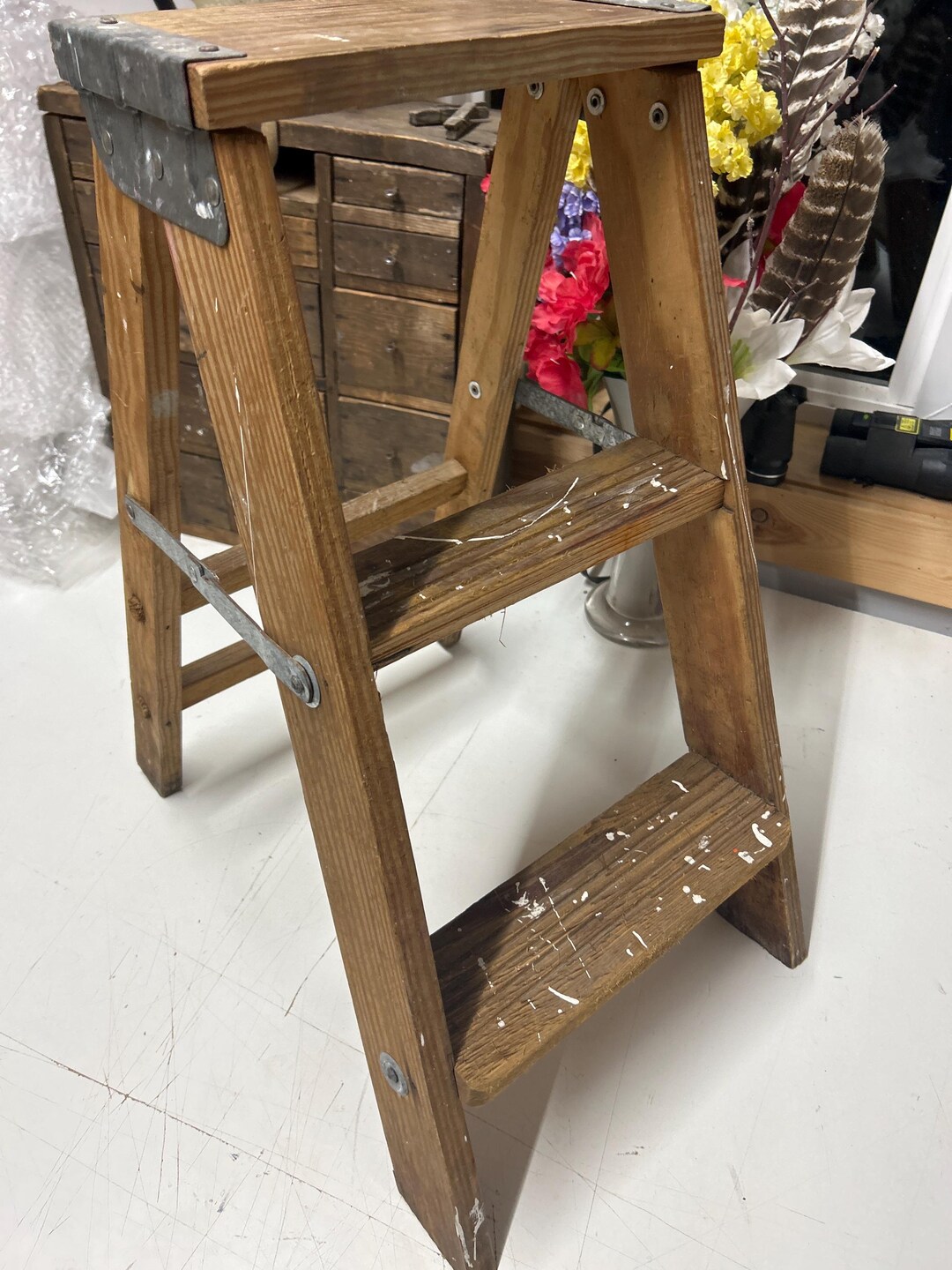 Vintage Step Ladder. Repurpose. Reuse. Plant Stand - Etsy