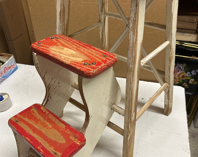 Antique Step Stool , Wood Step Ladder, Wooden Chair - Etsy