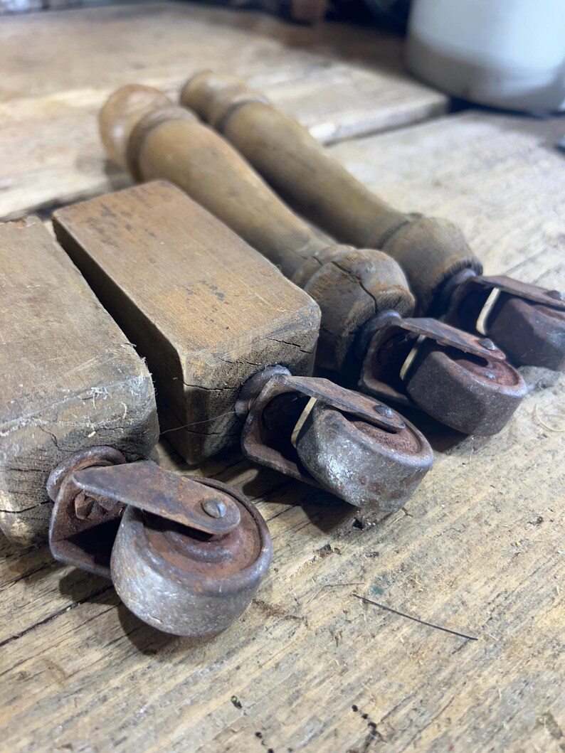 Vintage 4 Metal Dresser Wheel Casters, - Etsy