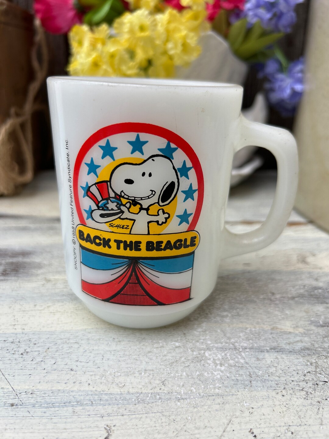 Snoopy, Peanuts, Back the Beagle Cup 1980 Collector Series Number One ...