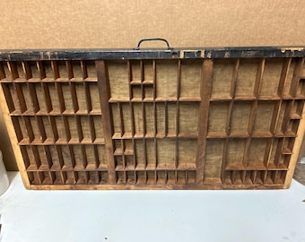 Letter Press Tray/printer Drawer. Cleaned, Wood Display, Thimbles ...
