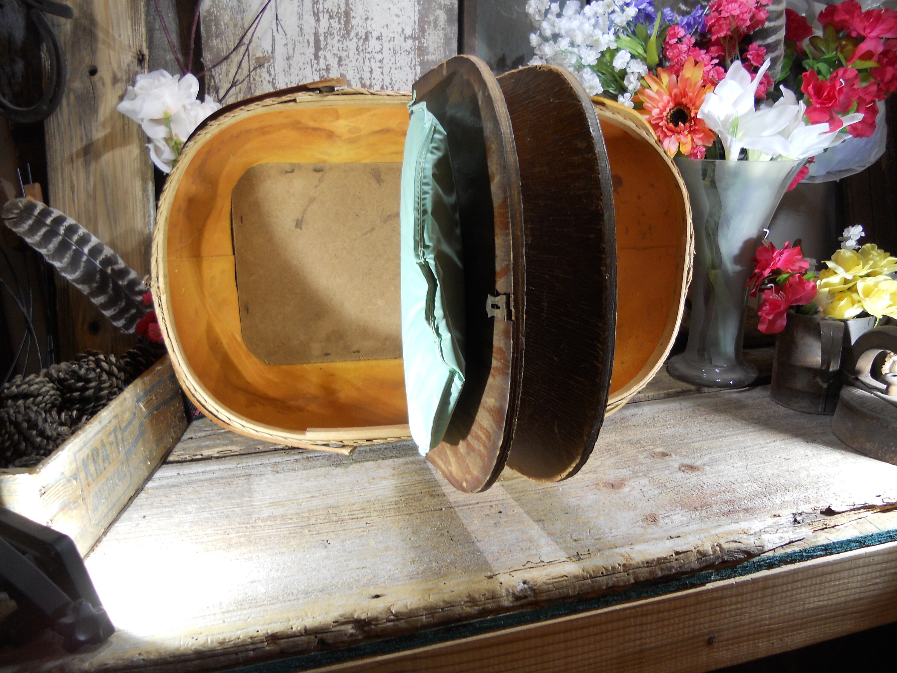 Vintage Picnic Basket Hey Boo Boo | Etsy