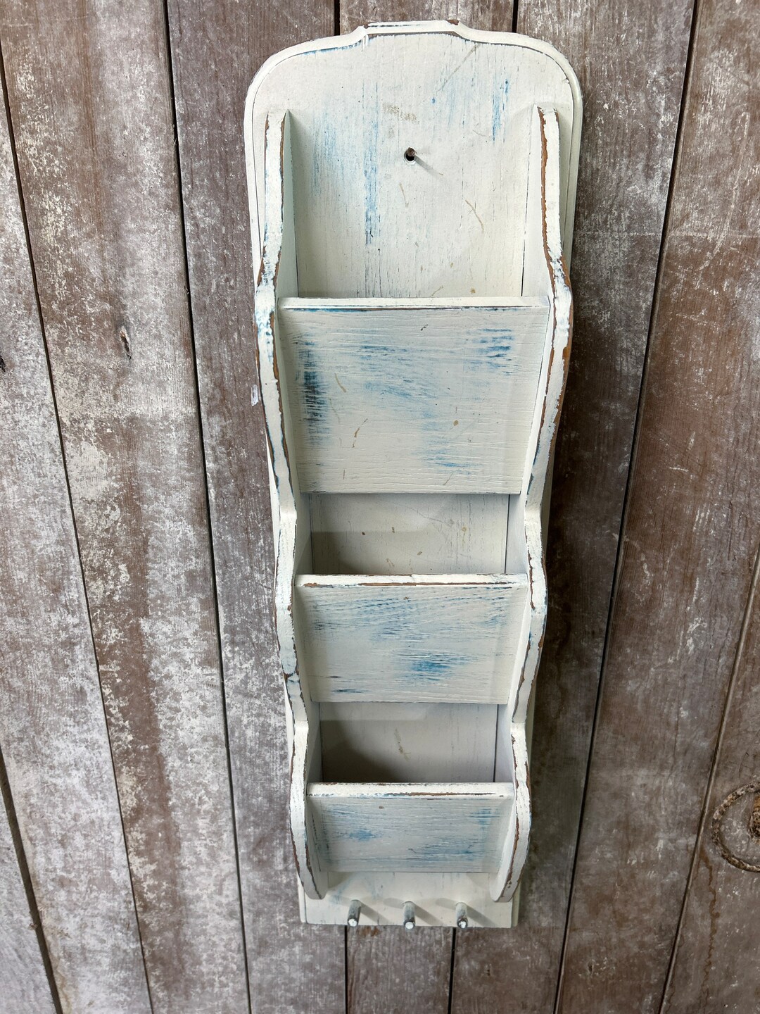 Antique Wood Letter Holder, Mail Shelf,frame Wall Display, Handmade ...